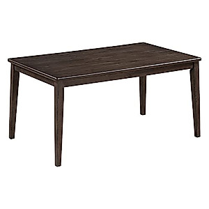 Goozio Piece, Wood Dining 4 Upholstered Chairs and Bench with Cushion, Classic Traditional Style Kitchen Table Set for 6 Person,Espresso