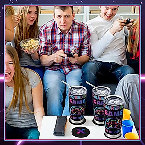 Pickmesh 12 Pcs Gamer Gifts Gaming Gifts for Men Father Him Video Box Include Pillow Cover Tumbler Socks Coaster Keychain for Boyfriend Husband Birthday