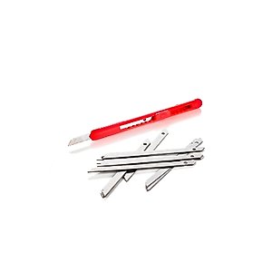THE WRAP INSTITUTE - Design Lab Ninja Knife Vinyl Wrap/PPF Cutting Tool + 50-Pack of Design Lab Samurai/Ninja Knife Blades (Knife + Blades Combo Set) - Red