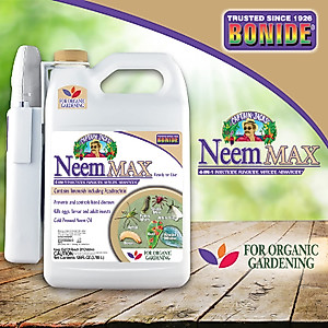 Bonide Captain Jack's Neem Max, 128 oz Ready-to-Use Spray Cold Pressed Neem Oil, Multi-Purpose Insecticide, Fungicide, Miticide and Nematicide for Organic Gardening