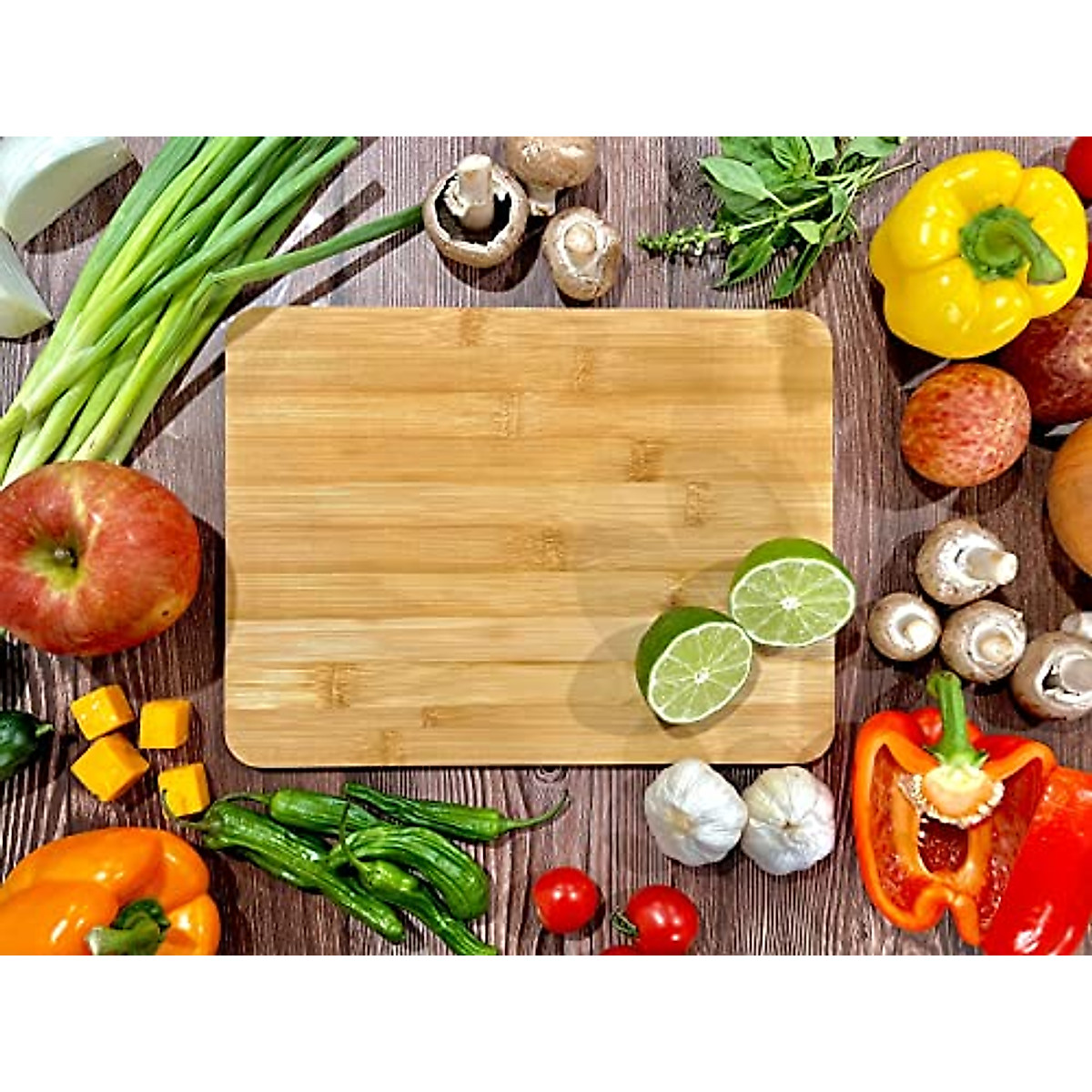 (Set of 12) 12x9" Bulk Plain Rectangular Blank Bamboo Cutting Boards