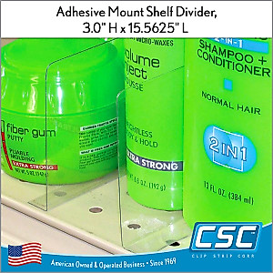 3" x 15-9/16" Shelf Divider, SD-3016, Pack of 50 | Clip Strip Corp