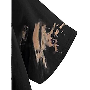 Avanova Women's Letter Print Oversized Short Sleeve Tee Crewneck Casual Loose Fit T Shirt Tie Dye Brown X-Large