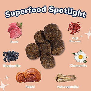 healthybud Calming Aid Supplement, Natural Duck Dog Treats & Toppers for Stress Relief - Dog Separation Anxiety, Stress Reduction, Aggression Relief - Support Calm, Immunity Health (4.6 Ounces)