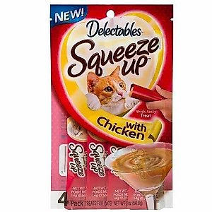 Hartz Delectables Squeeze Up Cat Treat - Chicken 4 Pack - (4 x 0.5 oz Tubes)
