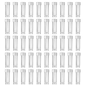 Eowpower 50 Pieces 5 ml Plastic Sample Bottle Vial Storage Container for Laboratory Lab