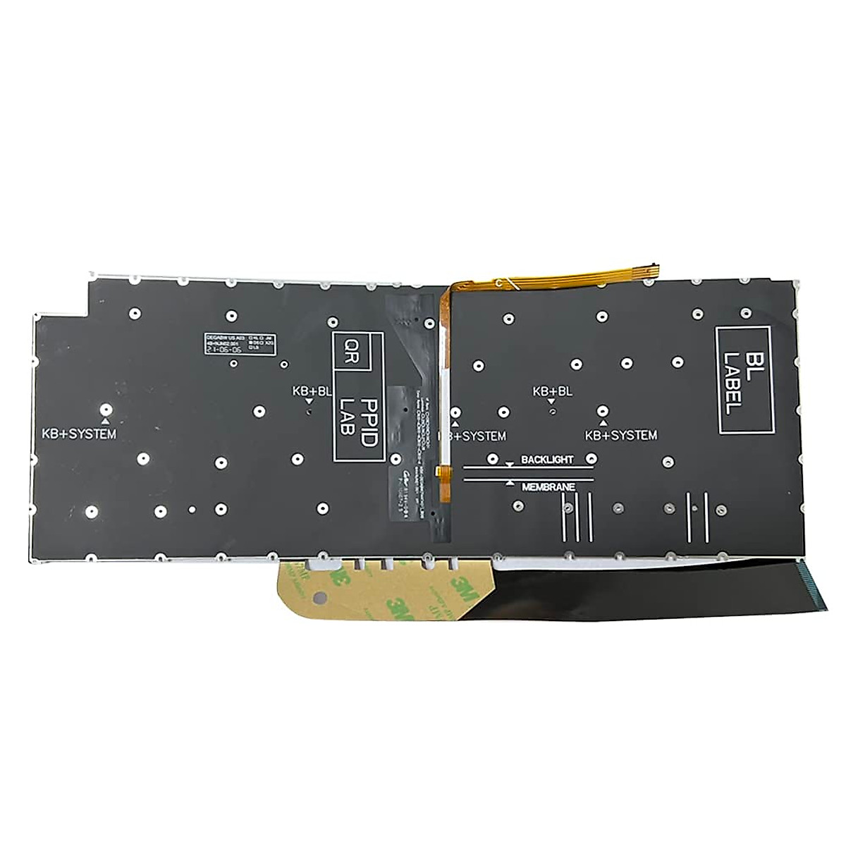 GinTai Laptops US Keyboard with Backlit Replacement for Dell Vostro 5310 5320 5410 5415/for Latitude 3320 3420 (Black)