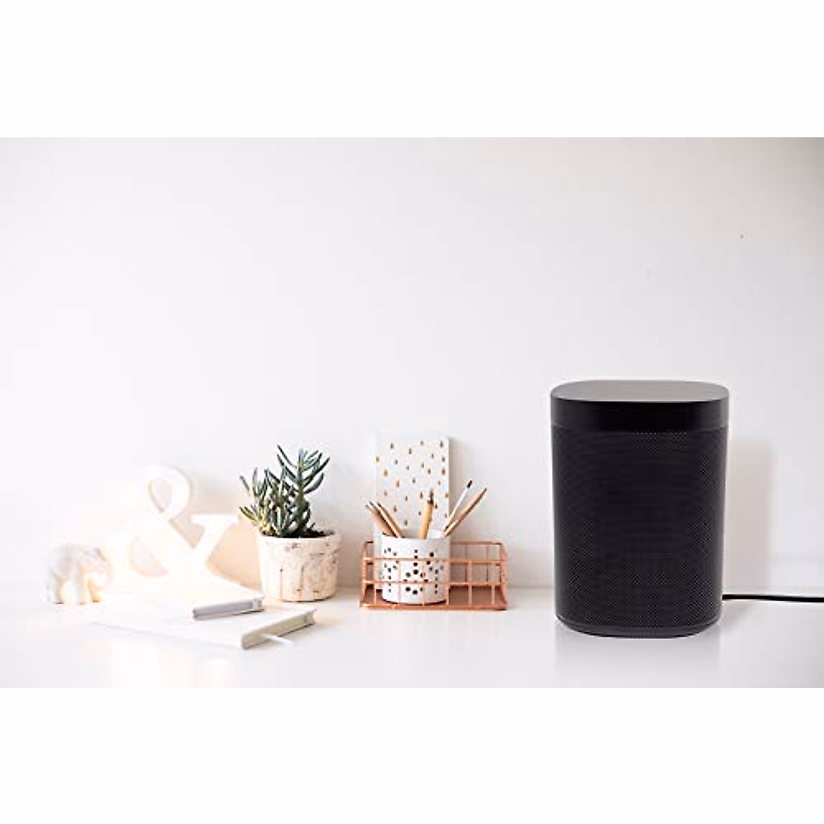 Vebner 19.5in Power Cord Compatible with Sonos One, Sonos One SL, Sonos Play-1 Speakers - Power Plug Cable (Short, Black)