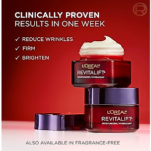 L'Oreal Paris Revitalift Triple Power Anti-Aging Face Moisturizer Travel Size, Pro Retinol, Hyaluronic Acid & Vitamin C, Reduce Wrinkles, Trial 0.5 Oz