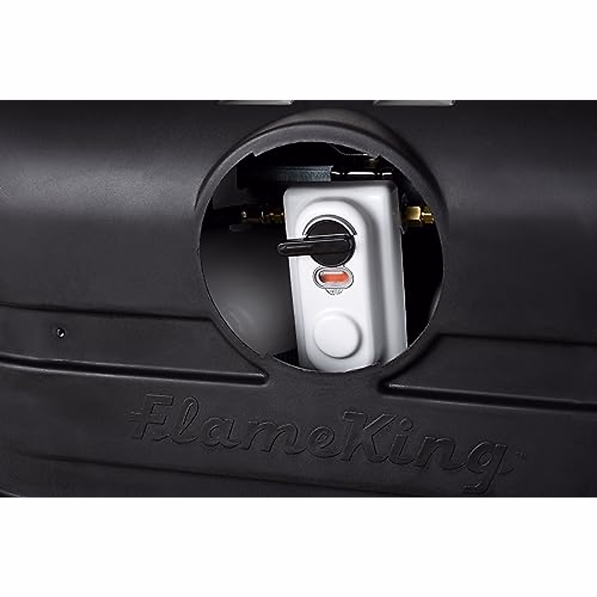 Flame King Dual 30LB LP Propane Tank Light Plastic Heavy Duty Cover for RV, Travel Trailer, Camper And Recreational Vehicle - Black