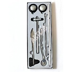 ArTLab-Neurological Percussion Set-Reflex Hammer Instrument Set, Includes Pinwheel, Babinski Hammer,Taylor Buck Hammer,Diagnostic Kit for Nurses,EMS,Students (Set of 7 Black)