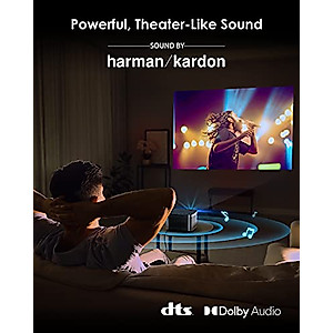 XGIMI Horizon 1080p FHD Projector 4K Supported Movie Projector, 2200 ANSI Lumens, Harman Kardon Speakers, Android TV 10.0, Auto Focus, Auto Keystone Correction, Auto Object Avoidance, WiFi Bluetooth
