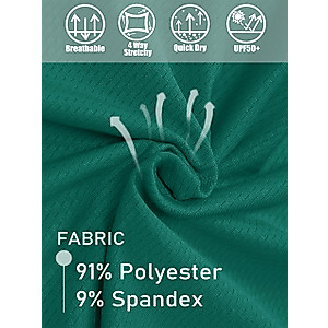 MAGCOMSEN Hiking Shirts Women UV Shirts UPF 50+ Long Sleeve Rash Guard Moisture Wicking Shirt for Workout Emerald Green S