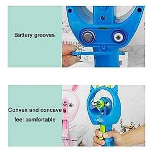 Handheld Misting Fan Mini Personal Portable Water Spray Fan Battery Operated Fan Personal Misting Bottle Portable Handheld Fan Batteries Included Held Cooling Mister Blower Perfect for Outdoor, Blue