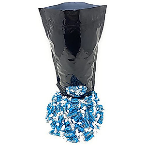 Bulk Blue Raspberry Flavor Tootsie Roll Frooties Chewy American Taffies Candy Individually Wrapped In Resealable Assortit Bag 5 Lb 735+pcs (80-Oz) - Made In USA