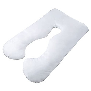 Pregnancy Pillow, Full Body Maternity Pillow with Contoured U-Shape by Bluestone, Back Support 60 x 35 x 7"