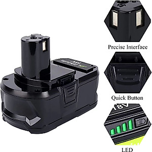 LALAFO 18V 6.0Ah P108 Battery Replacement for Ryobi ONE Plus 18Volt Lithium-Ion Batteries P102 P103 P104 P105 P107 P108 P109 Compatible with Ryobi One+ Battery Cordless Power Tools