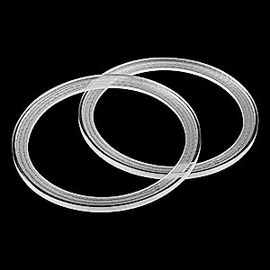 X AUTOHAUX 2Pcs for 6.5 Inch Car Speaker Spacer Ring Acrylic Transparent Mounting Spacer Plate 146mm ID