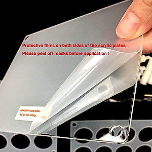 BOXIN 12Slots Roller Bottles Holder, Perfect Vertically Hold For Essential Oils Rollers, Great Oils Display Holder Roller Bottles Storage Shelf Organizer,Hole Diameter 2.3cm/0.9inch,Acrylic,DIY