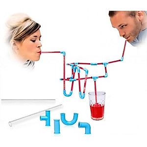 Fun DIY Crazy Straws, DIY Build Straws Creative Straws Kit for Building Straws Christmas Gifts (30PCS)