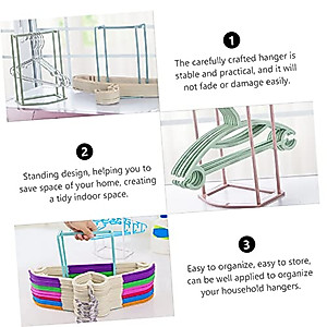 Angoily 3pcs Clothes Storage Rack White Shelf Brackets Hanger Stacker Household Hanger Organizers Storage Artifact Plastic No Punching