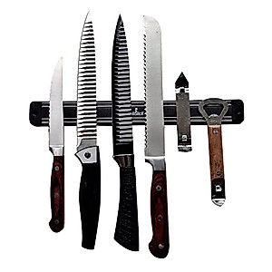 SiliSlick 12”/30.5cm Magnetic Knife Bar - Organize Kitchen Knives, Tool Holder, Utensil Organizer, Storage Rack