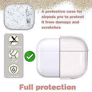JoySolar Clear Butterfly Girls Case for AirPod Pro 2019/Pro 2 Gen 2022 Aesthetic Cute Glitter TPU Cases Women Girly for AirPods Pro Cover Pretty Bling Shiny Stylish with Keychain for Air Pods Pro