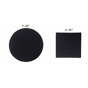 Aiboco 6 Pack Kitchen Compost Bin Charcoal Filters, Activated Carbon Refill Filter Sets for Counter Gallon Pail, Countertop Home Bucket Cleaner,7.25 Inches Round, 4.75 Inches Square