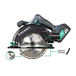 Amazon Brand - Denali by SKIL 20V Cordless Drill, Reciprocating & Circular Saw, Work Light With (2) 2.0Ah Lithium Batteries, 2.4A Charger & Carry Bag