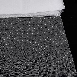 HAOZAIKEJI Wedding Flower Wrapping Paper, Tulle Floral Bouquet Wrappers Dot Mesh Wrap Material Translucent Gift Package Paper Florist Packaging Supplies for Birthday Holiday Graduation Bouquet