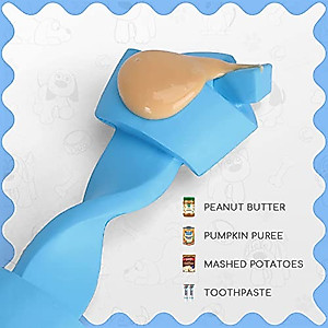 Nobleza Dog Chew Toy, Durable Hard Dog Bone Toy for Teething and Teeth Exercise, Safe Natural Rubber Puppy Chew Toy for Small and Medium Dogs, 5.4 * 1.8 * 1.4 in, Blue