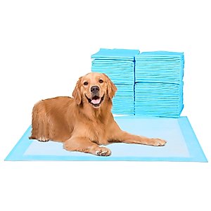 ScratchMe Super Absorbent Waterproof Dog and Puppy Pet Training Pad, Housebreaking Pet Pad,Blue (23.6"x23.6"（40PCS）)