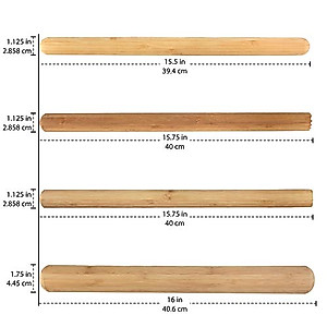 Bamboo French Style Rolling Pin - 15.5-in. x 1.125 in. - 3 Pcs