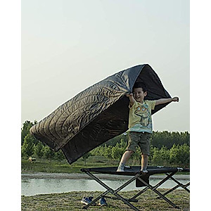 iClimb 1 Padded Rocking Folding Chair and 1 3M Thinsulate Insulation Warm Blanket Bundle for Solo Adult Camping Patio Porch Backyard Lawn Garden Balcony Indoor Outdoor