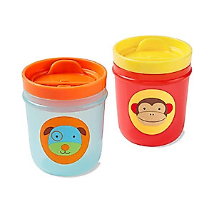 Skip Hop Toddler Sippy Cup, Zoo Tumbler Cups, 2 Pack, Monkey/Dog
