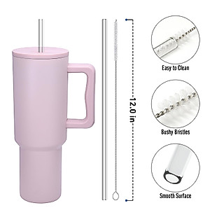 MLKSI Silicone Straw Replacement for Stanley Cup, 8 Pack Reusable Long Rubber Straw for Stanley Cup & Simple Modern Tumbler with Handle, Cup Straw for Stanley Quencher Cup Accessories