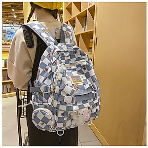 Lokkcy Kawaii Backpack for School,Backpacks for Girls and Backpack for Girls 10-12 Japanese School Bag book bags for girls 8-12(blue)