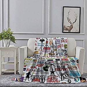 Musical Signal, Duvets, Books, Clothes etc Fleece Blanket Soft Plush Throw TV Blanket Bedding Flannel Throw Shawls and Wraps Lightweight for Bed Couch Chair Travel, 59"x78.7"