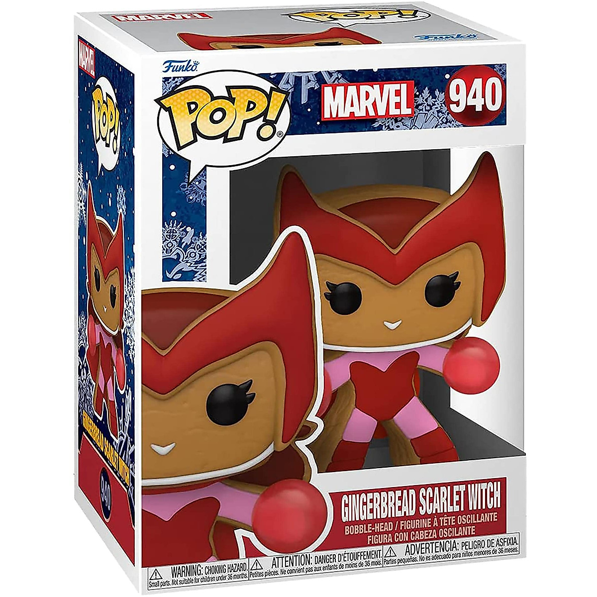 POP Marvel: Holiday - Gingerbread Scarlet Witch Funko Pop! Vinyl Figure (Bundled with Compatible Pop Box Protector Case), Multicolored, 3.75 inches