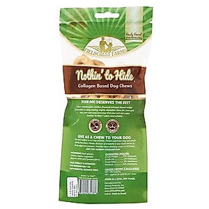 Fieldcrest Farms Nothin' to Hide Mini Holiday Candy Cane Chicken Flavor Dog Chews, Rawhide-Free, Easily Digestible, Long-Lasting, All-Natural Treats for Moderate Chewers up to 15lbs, 6-Ct