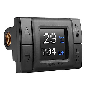 Thermaltake Pacific TF2 G1/4 Copper Core Construction TT RGB Plus Software Monitoring Celsius/Fahrenheit Temperature and Flow Indicator CL-W275-CU00SW-A