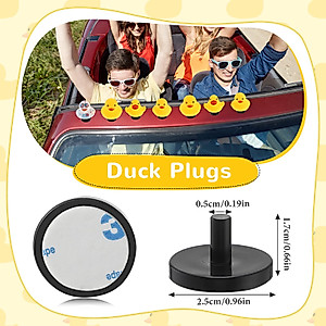Wesiti 50 Pieces Duck Plug Rubber Duck Mount Black Plastic Holder for Fixed Display Car Dashboard Bath Accessories, Rubber Duckies Not Included