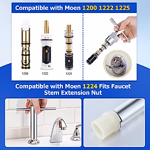 Feekoon 2 Pack Replacement for 104421 14272 Cartridge Retainer Removal Tool, Compatible with Moen 1222 1224 1225, Faucet Cartridge Replacement Puller for Bathtub Shower Valve Parts