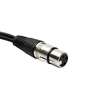 Studio Z XLR 6" Y Splitter Cable Gold Tips, 3 Pin Balanced XLR Female to Dual 1/4" Patch or Male to Dual 1/4" Y Cable Balanced Microphone Splitter Cord Audio Adaptor 6 Inch (6" Female to Dual 1/4")