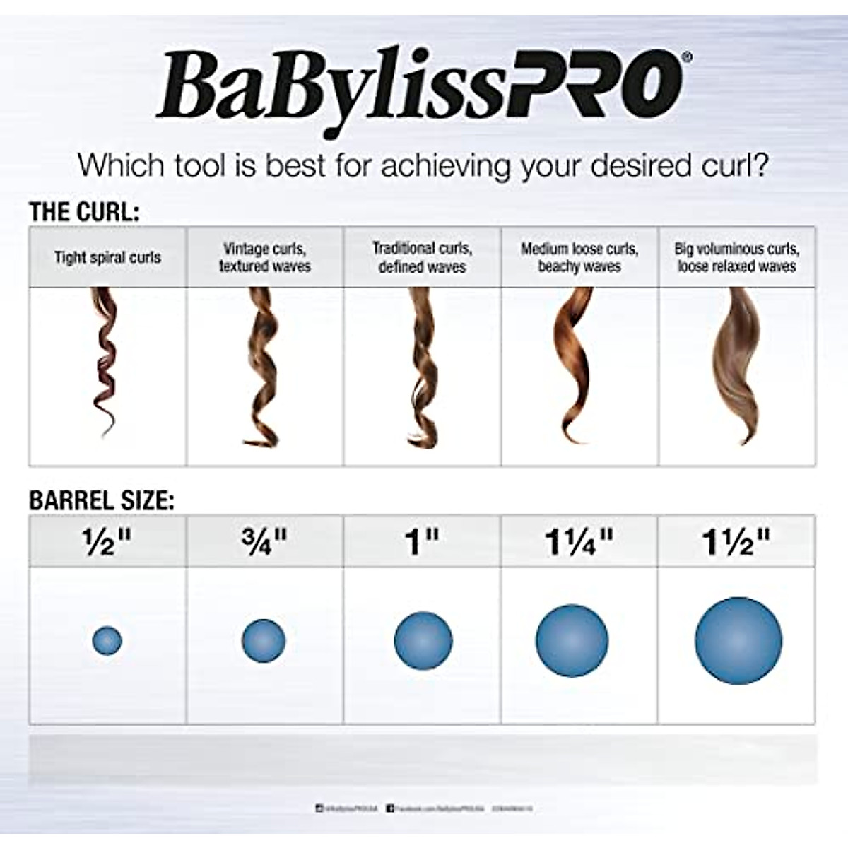 BaBylissPRO Nano Titanium Spring Curling Iron , 1.25 Inch (Pack of 1)