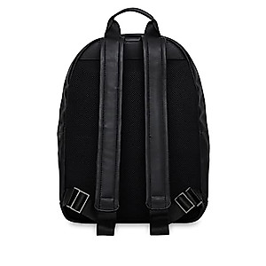 KNOMO Albion Leather Backpack 16" Laptop Computer Shoulder Bag for Business, Work & Travel,Black