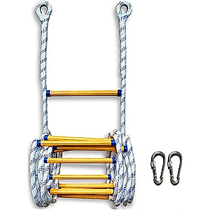 Fire Escape Ladder,Emergency Fireproof Rescue Ladder,Climbing Rope Ladders Fire Escape 2-8 Story Homes,for Emergencies,Multifunctional Ladder/40M