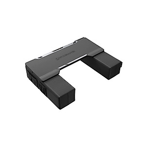 Couchmaster CYCON² Titan Edition, Couch Gaming USB-Hub Desk for Mouse & Keyboard (for PC, PS4/5, Xbox One/Series X), Ergonomic lapdesk for Couch & Bed, Nappa Leather, Real Titanium