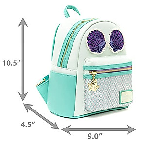 Loungefly Disney Mini Backpack, The Little Mermaid Ariel Sequins & Pearls, Multicolor