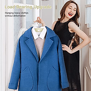 IEOKE Velvet Clothes Hangers, 50-Pack No Shoulder Bumps Suit Hangers Ultra Thin Space Saving 360 Degree Swivel Heavy Duty Hook Durable Hangers for Sweaters,Coat,Jackets,Pants,Shirts,Dresses (Ivory)